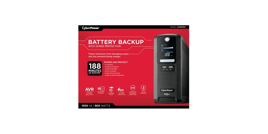 CyberPower 1500VA/900W Battery Backup