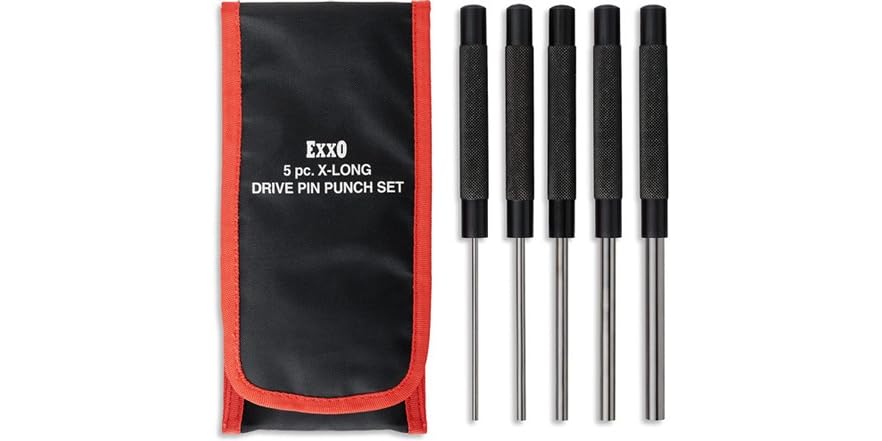 EXXO 0026 5-Piece Long Drive Pin Punch Set