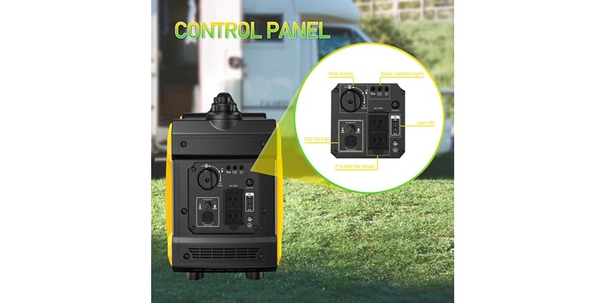 OSAKAPRO 2000W Portable Inverter Generator, Yellow