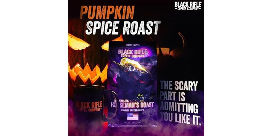 (6 Pack) BRCC Headless Horseman, Pumpkin Spice Ground Coffee, 12 OZ Bag