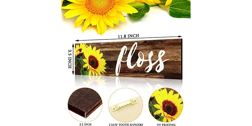 4 Pieces Bathroom Wall Decor Signs