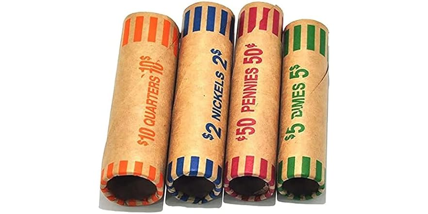 Coin Wrappers Rolls (128 Assorted)