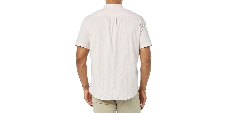 Amazon Essentials Mens SS Poplin Shirt Stripe