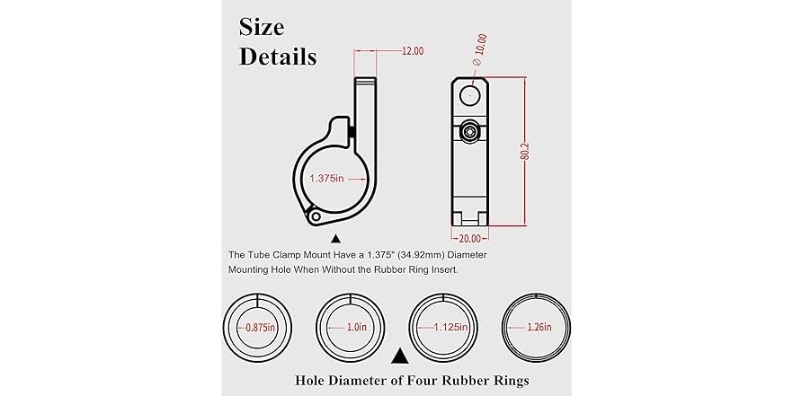 2 PC Light Mount Brackets With Inserts