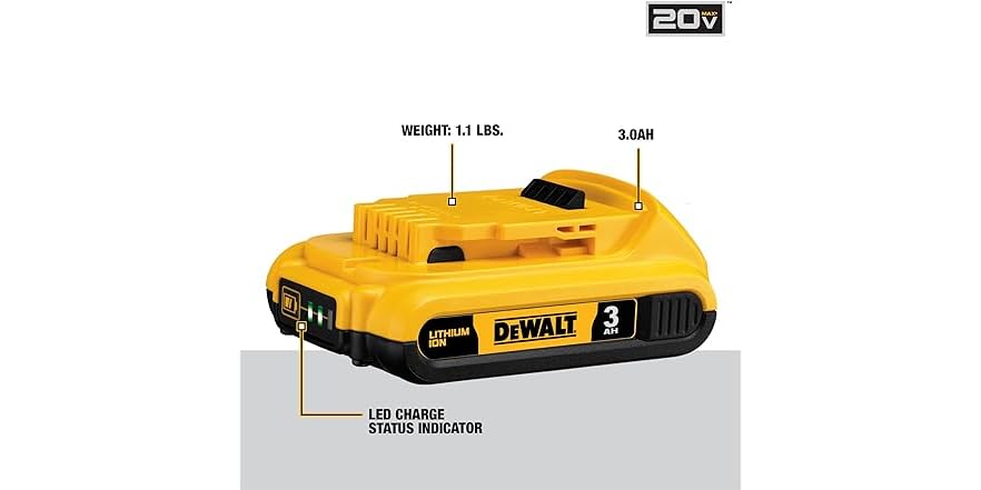 DeWALT DCB230C 20v 3Ah BATTERY w/DCB1104 CHARGER