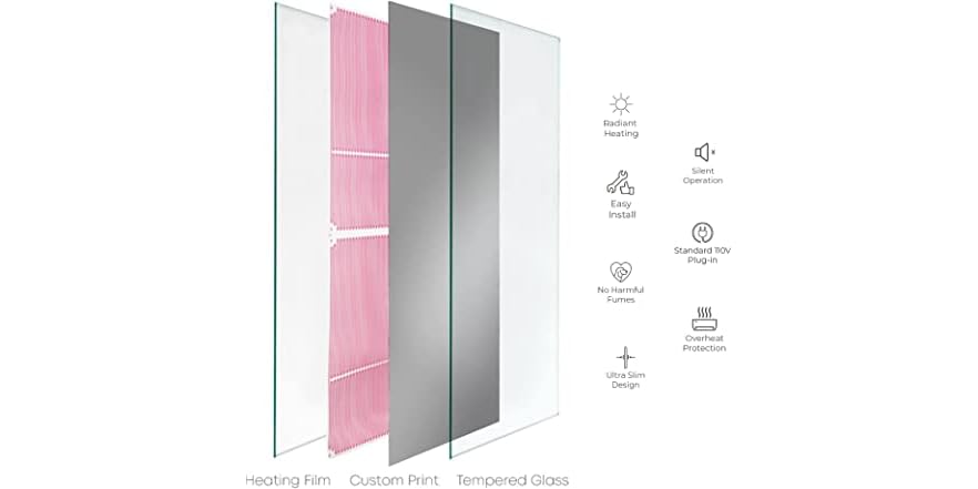 Heat Storm Radiant Glass Heaters: 16" or 24"x 48"