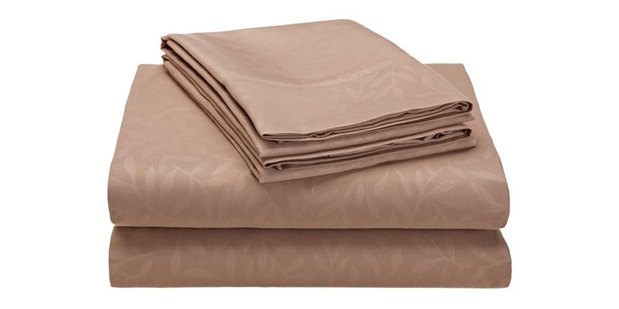 Leaf Embossed Microfiber Bed Sheet Set