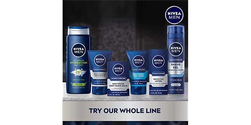 Nivea Men Hydration Body Wash, 6 Bottles