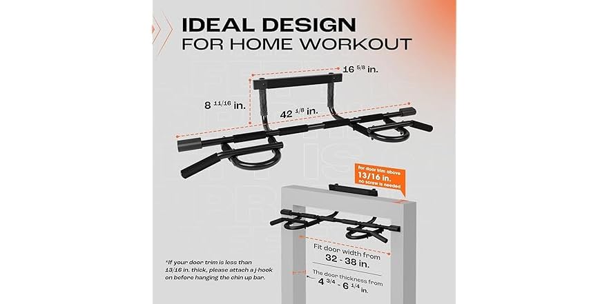 Yes4All Pull Up Bar for Doorway & Ab Straps