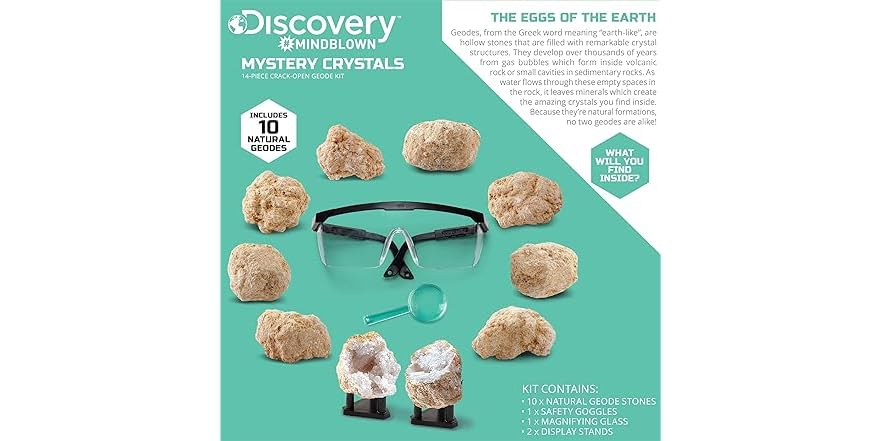 Mystery Crystals Geode Excavation Kit 14pc