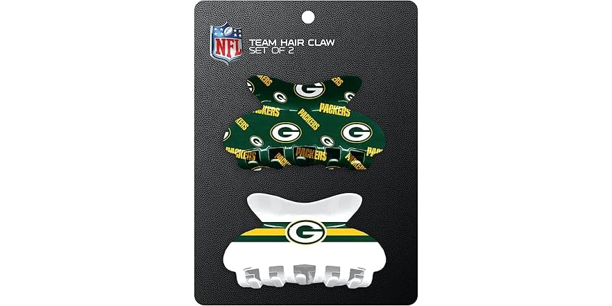 NFL Team Hair Claw Set Green Bay Packers