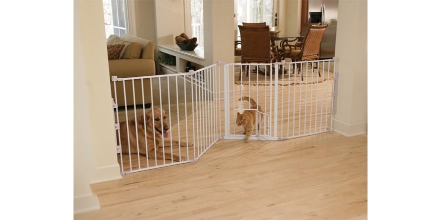Configurable Extra Wide Pet Gate Beige