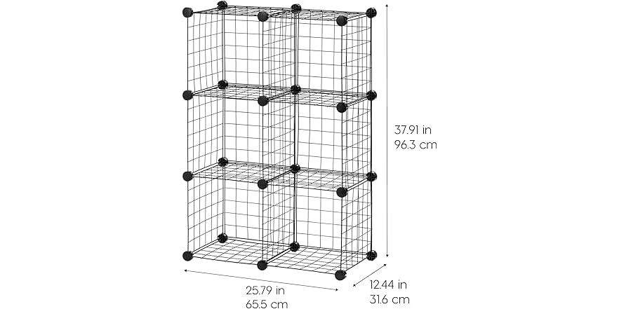 IRIS USA 6-Cube Modular Wire Cube Storage
