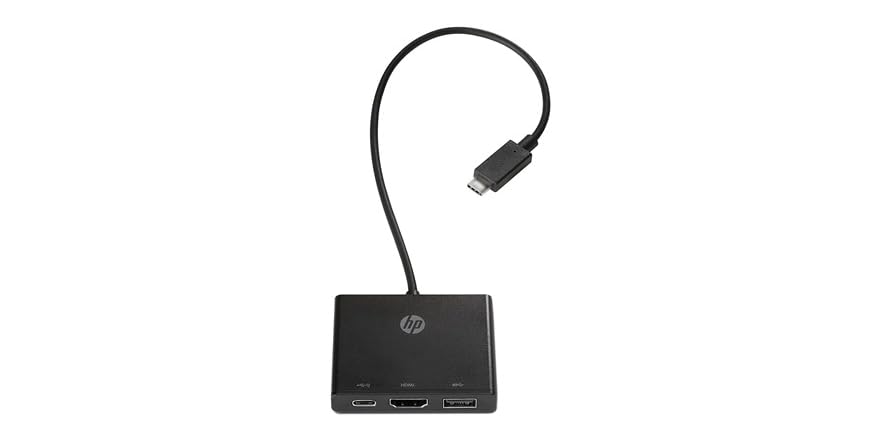 HP USB-C to Multi-port Hub Black