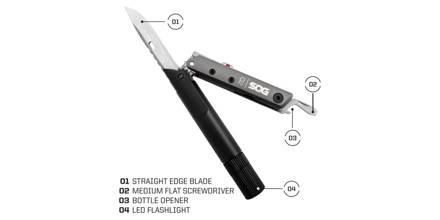 SOG Multitool EDC Pen Light - Baton Q2