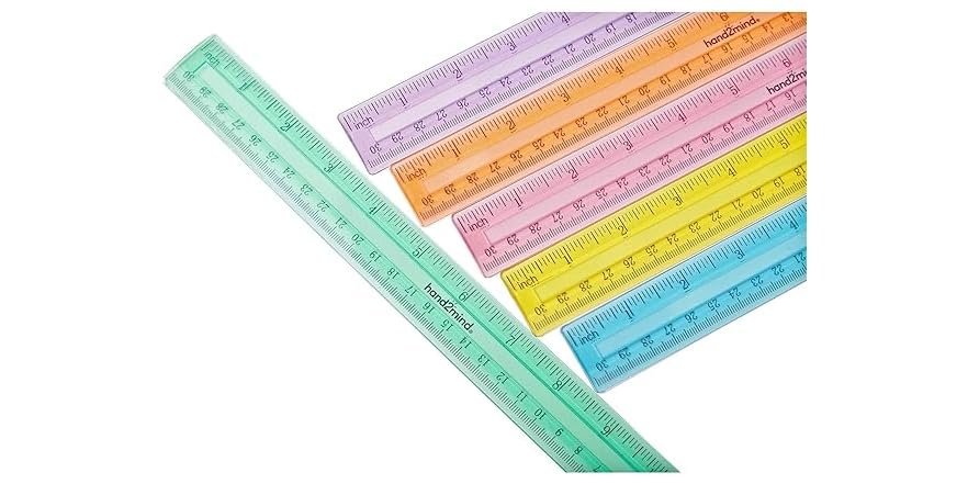 Semiflexible Safe-T Plastic Rulers, 24Pk
