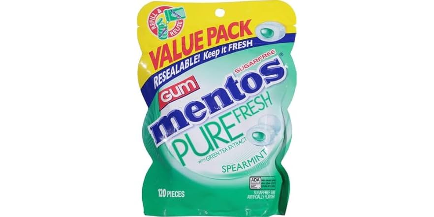 120CT Mentos Pure Fresh Sugar-Free Chewing Gum