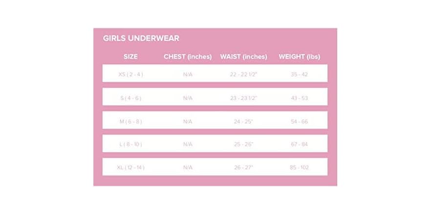 Trimfit Girls Colorful Heart Panties 10 Pack, XS