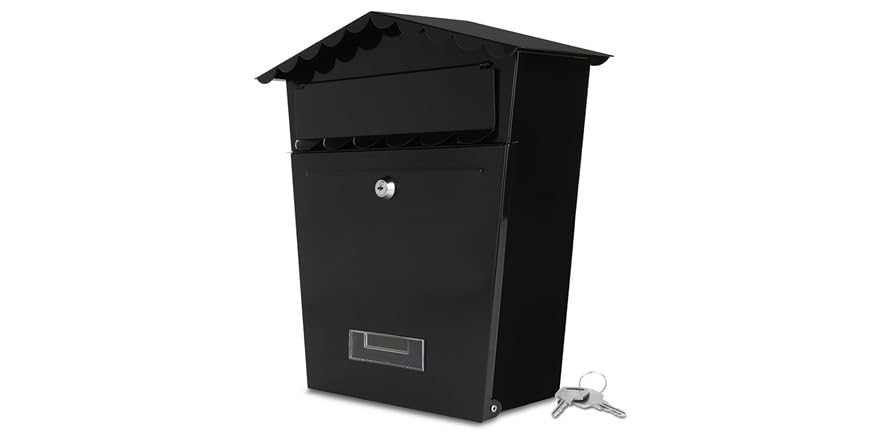 Indoor/Outdoor Wall Mount Locking Mailbox