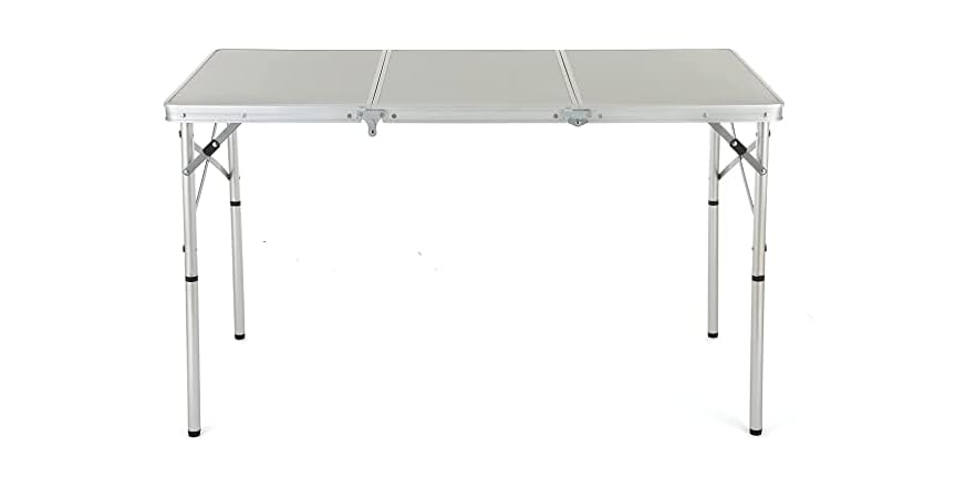 Outdoor 4’ ft Heavy-Duty Folding Table, White