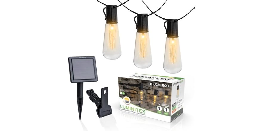 Slim Edison Bulb Solar String Lights