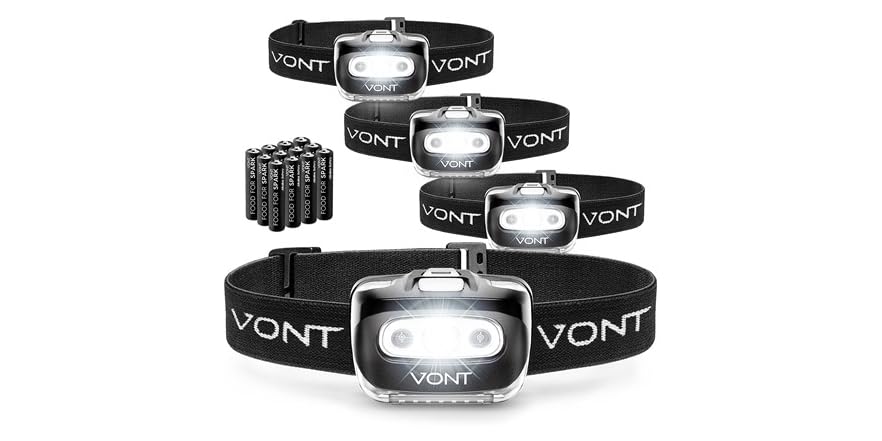 Vont LED Headlamp 4 Pack