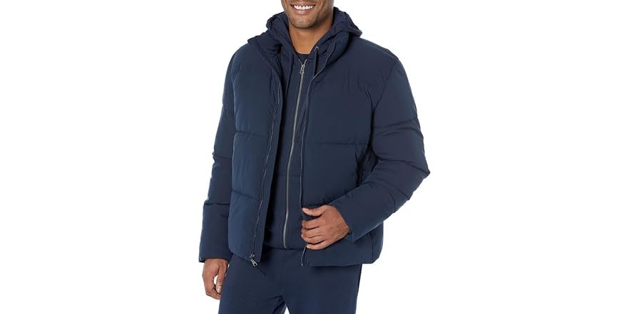 Amazon Essentials Mens Mock Neck Puffer Coat