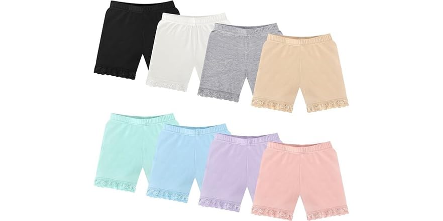 8 Pack Girls Active Shorts