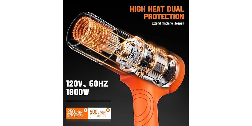 MAXXHEAT 1800W Heavy Duty Heat Gun