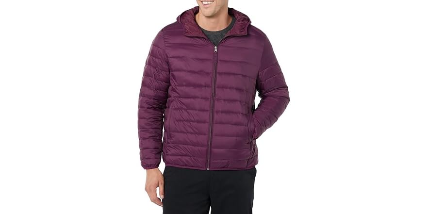 Amazon Essentials Mens Packable Hooded Puffer