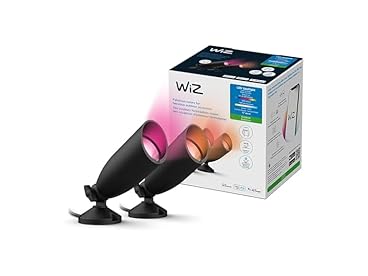 WiZ Connected LED Color Changing Outdoor Spotlight 2 Pack