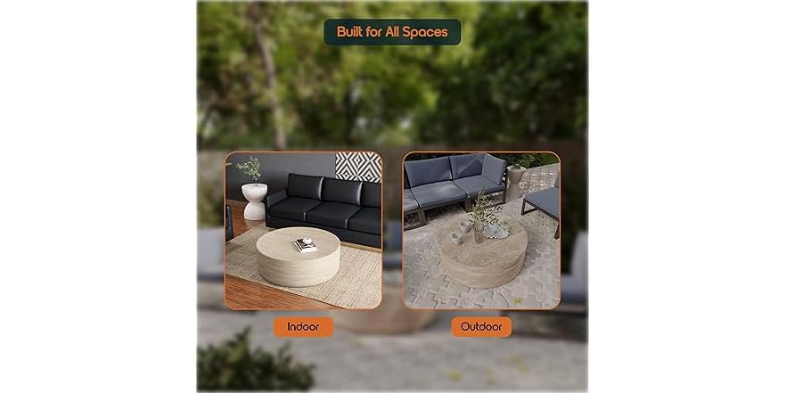 LeisureMod Sandy Coffee Table