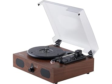 (NEW) AmazonBasics Desktop Turntable Record Player