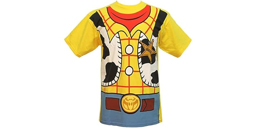 Toy Story Woody T-shirt Tee (Small, Yellow)