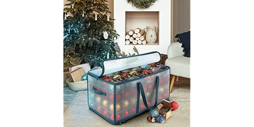 Large Christmas Ornament Plastic Storage Box