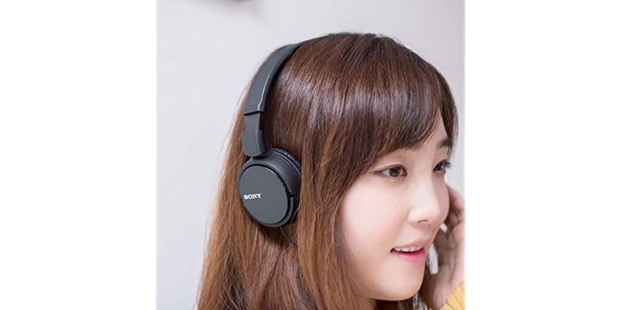 Sony ZX Series Wired Headphones, Black