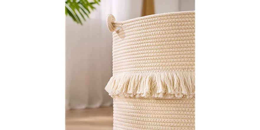 Large Woven Rope Storage Basket