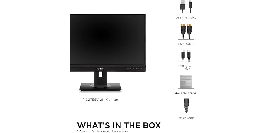 ViewSonic VG2756V-2K 24 Inch 1440p Video Conference Monitor