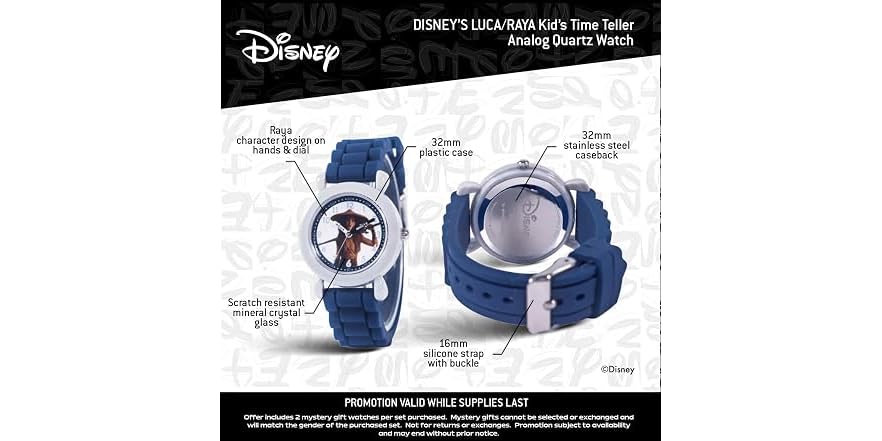 Disney Boys 2-Pack Watch Kids Ages 4–7 Set
