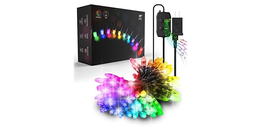 Popotan Smart Bluetooth Pixel Xmas Lights 33 Ft
