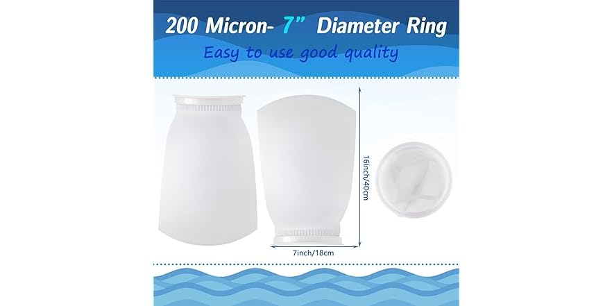 8 PC Aquarium Ring Filter Bags
