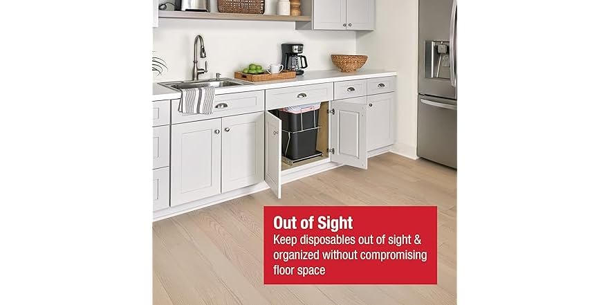Rubbermaid Kitchen Cabinet Pull-Out Trash Can (Open Box)