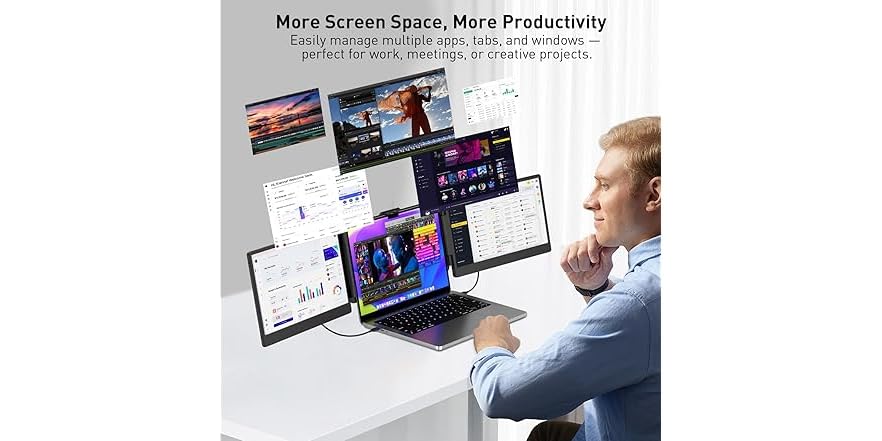 Laptop Screen Extender – 14" Portable Monitor for Laptop