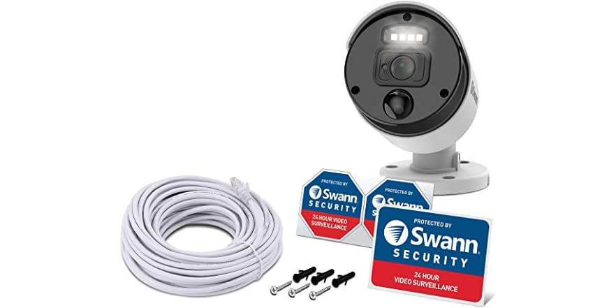 Swann PIR Bullet Security Camera & Spotlight 4K 4 Pack