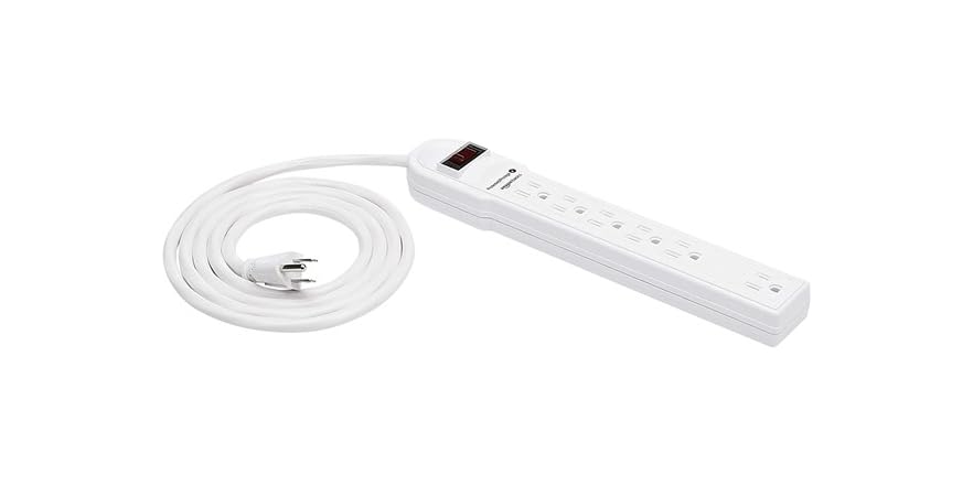 (NEW) AmazonBasics 6-Outlet Power Strip, 6ft Cord, 790 Joule