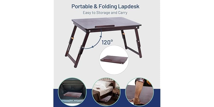Lap Desk with Adjustable Height & Angle