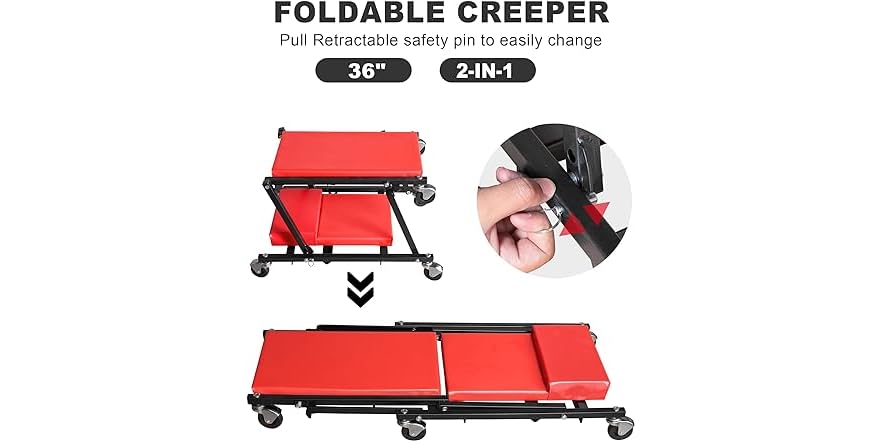 Torin 36" Rolling Foldable Car Creeper