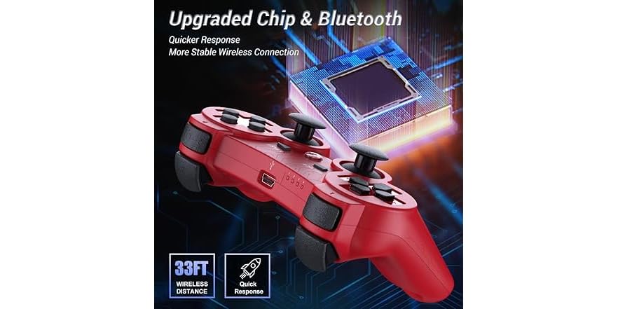 (2 Pack) OKHAHA Wireless Controller for PS3