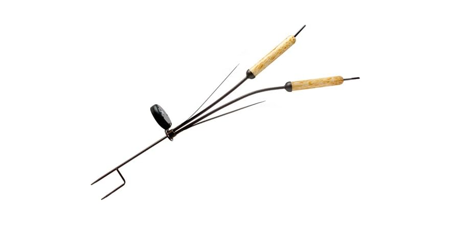 Double Cattails Solar Light, Brown