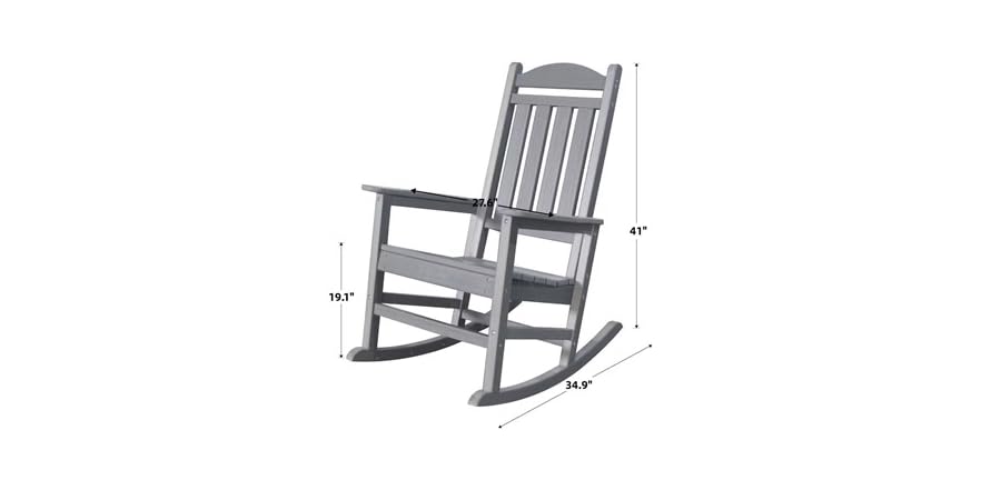 All Weather Resistant Poly Lumber Porch Rocker